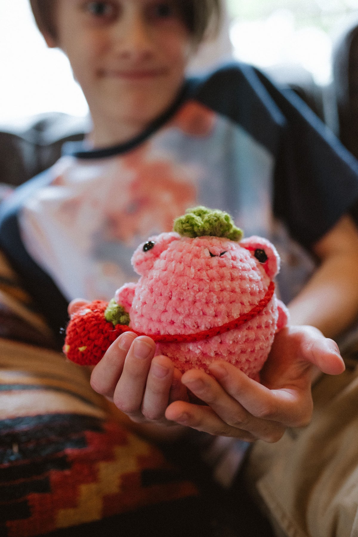 Crochet Strawberry Frog – The Boho Market, LLC