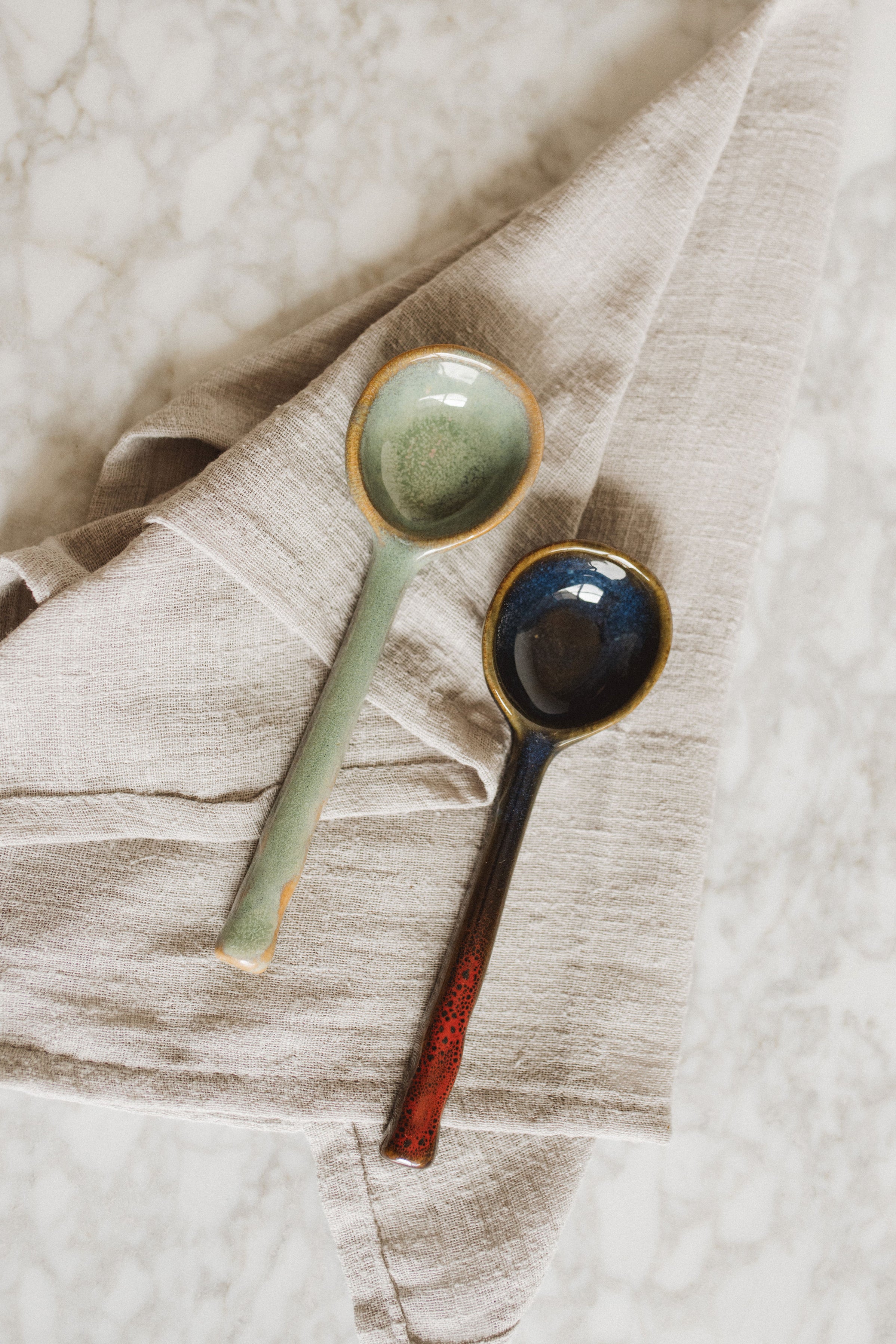 Hand Painted Stoneware Spoon – The Boho Market, LLC