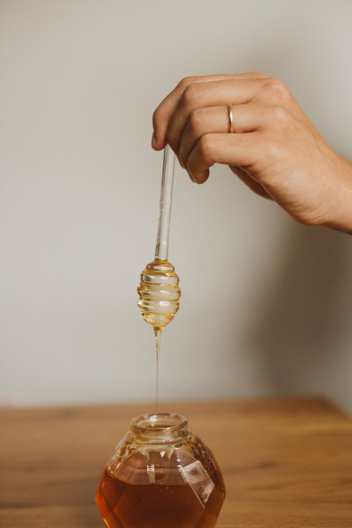 6-Inch Glass Honey Dipper | The Boho Market – The Boho Market, LLC